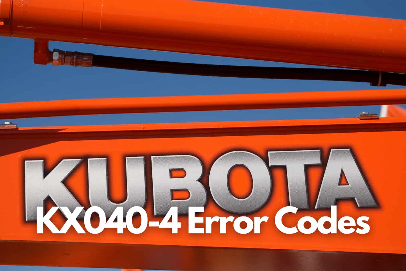 Kubota KX040 4 Error Codes And Warning Lights Heavy Machinery World